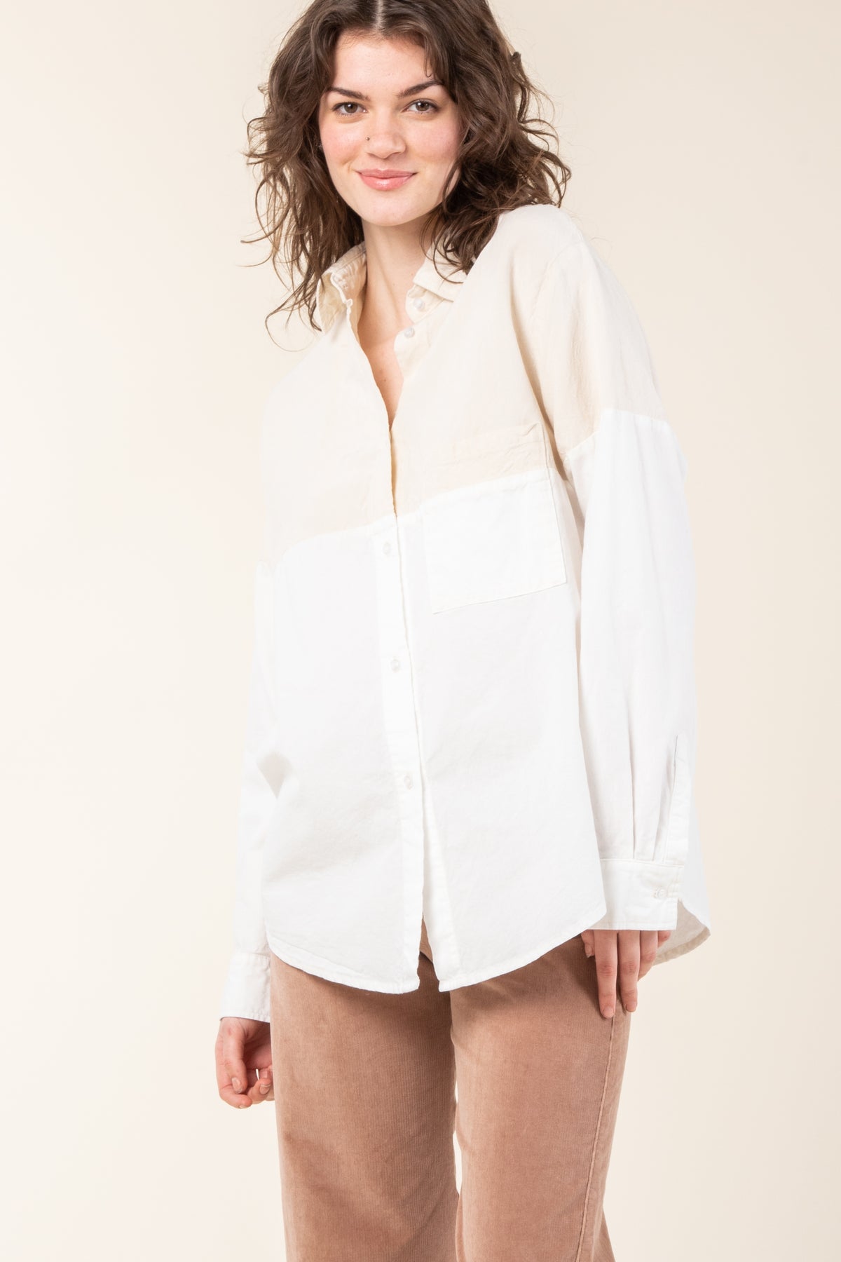 Bonding Shirt in Natural/White — Prairie Underground