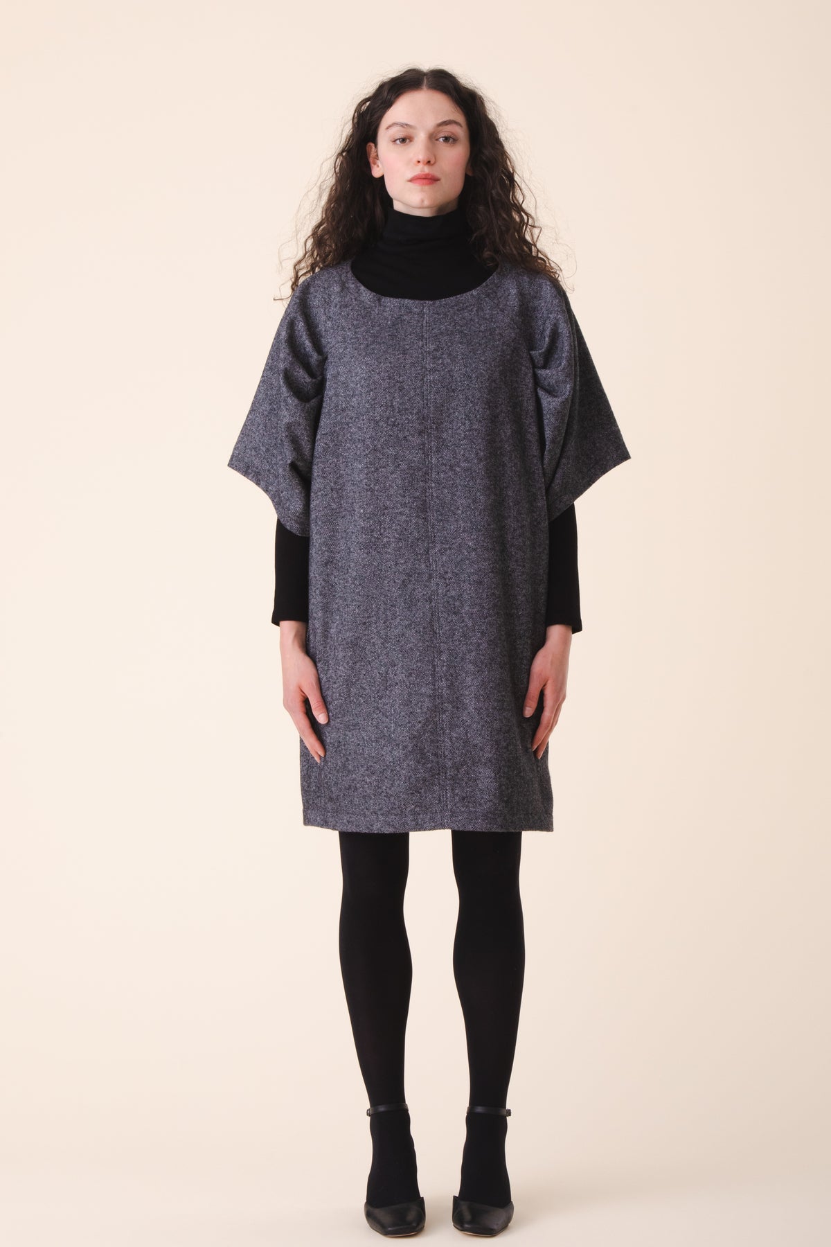 Wool Kite Dress in Charcoal — Prairie Underground