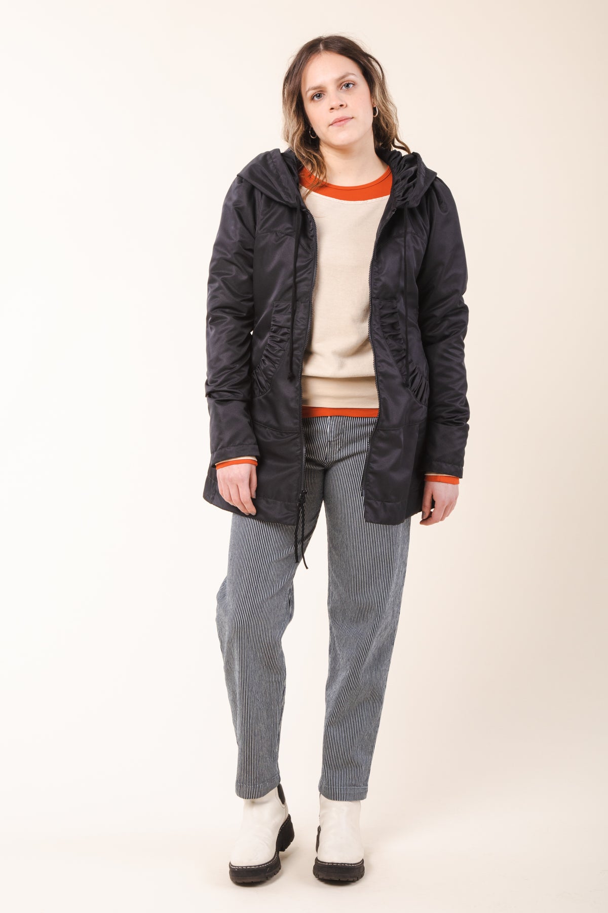 Mid Raincloak in Black with Gray Lining — Prairie Underground