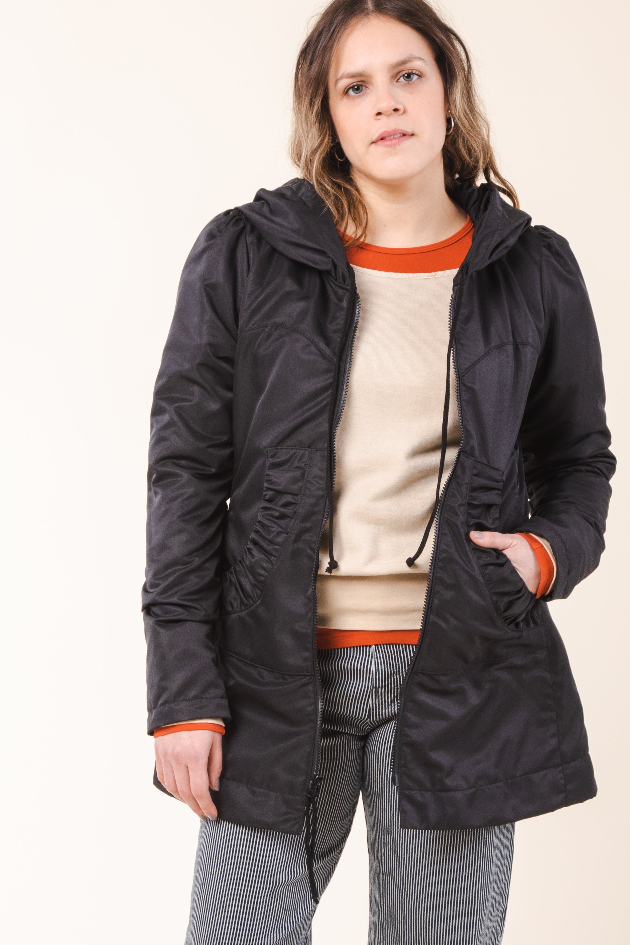 Mid Raincloak in Black with Gray Lining — Prairie Underground